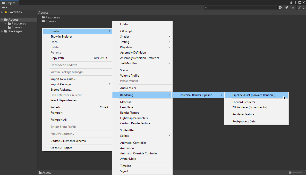 配置 Universal Render Pipeline Urp — Easyar Sense Unity Plugin 440 文档 